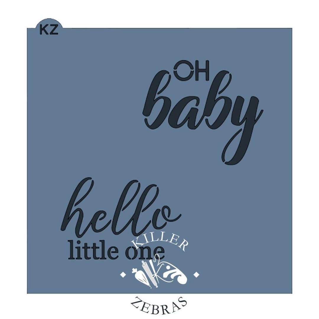 Baby Typography Stencil - Etsy