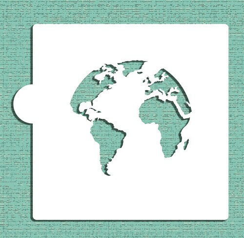 World Map Stencil - Etsy
