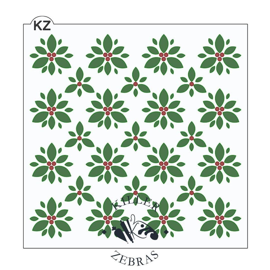 Holly Jolly Stencil 2 Pc - Etsy