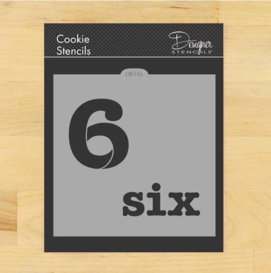 Number Six Stencil - Etsy
