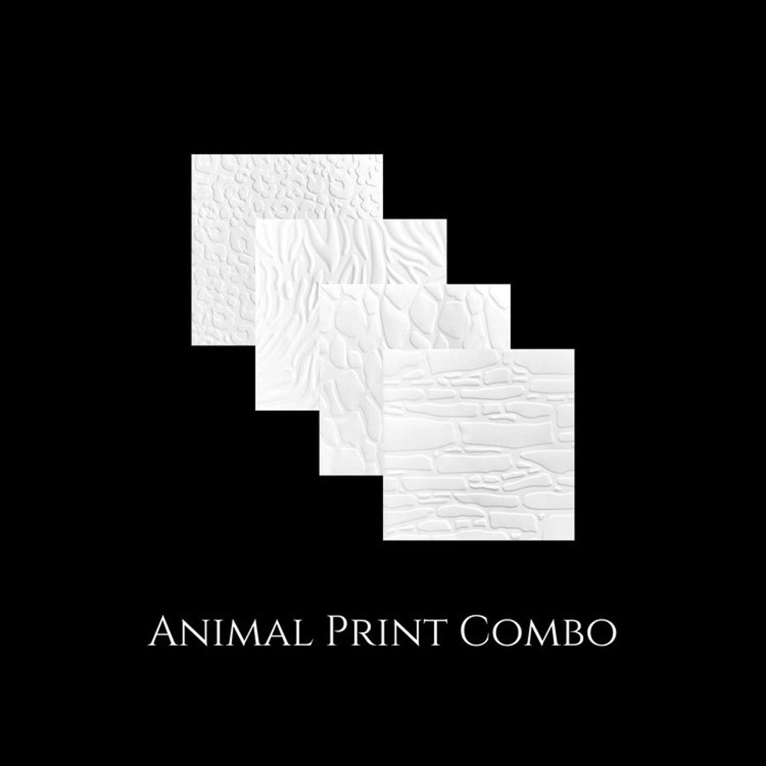 Animal Print Combo Embossing Sheets 12/pkg - Etsy