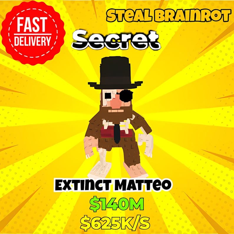 Extinct Matteo | Steal a Brainrot | Instant Delivery Roblox - Etsy