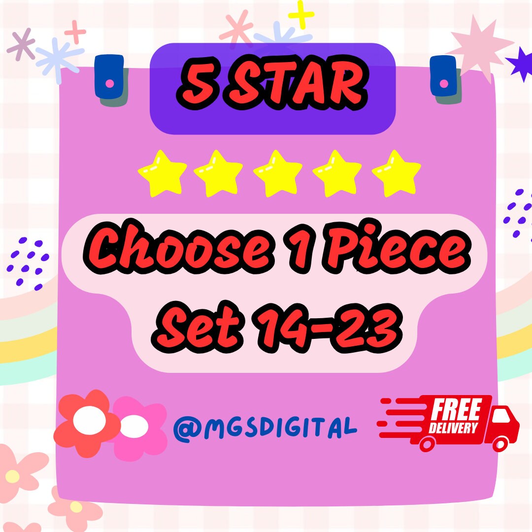 5 Star Stickers 1 Piece Mono Go Set 14-23 - Etsy