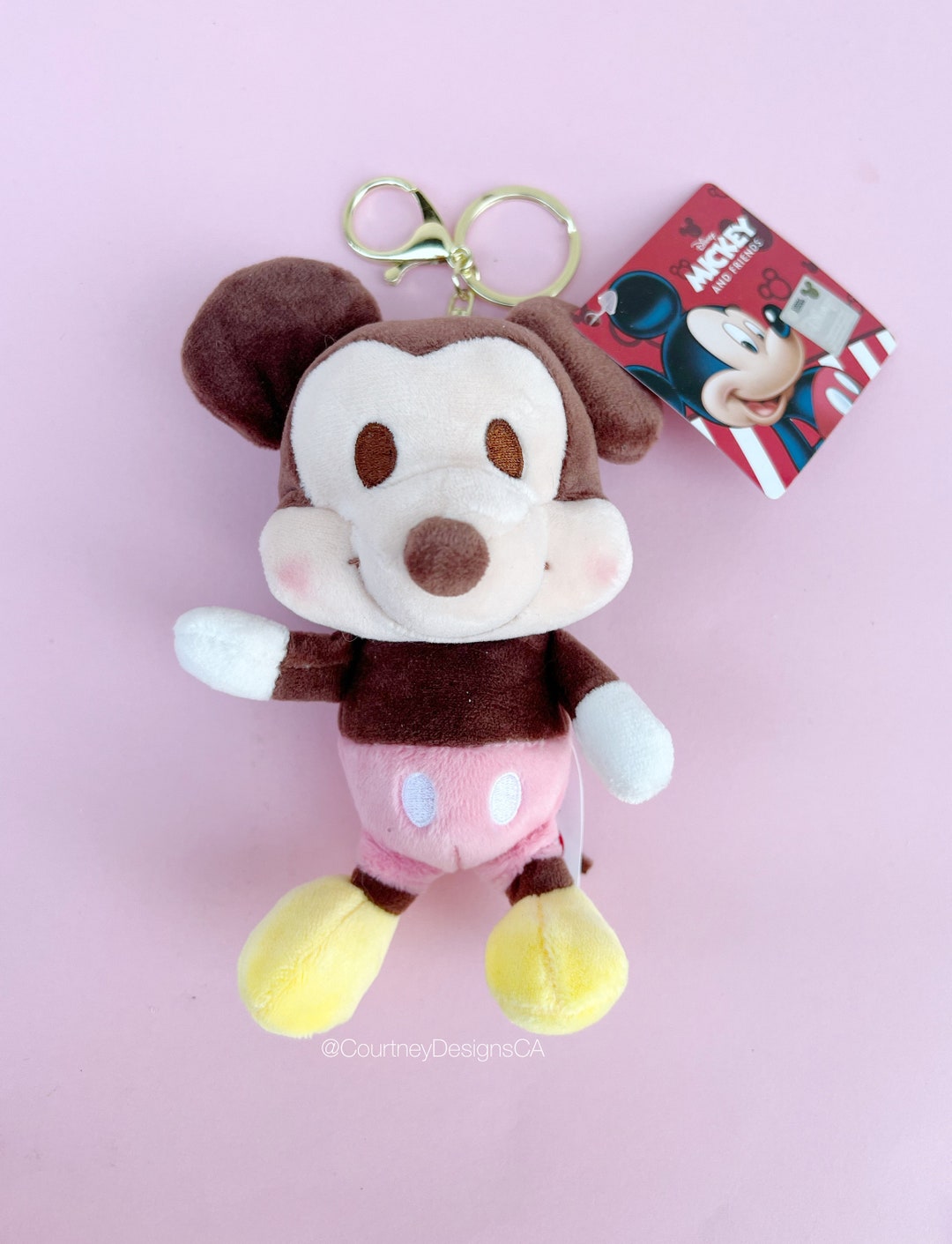 Disney Inspired Mickey Mouse Plush Keychain Mickey Mouse Plush Bag ...