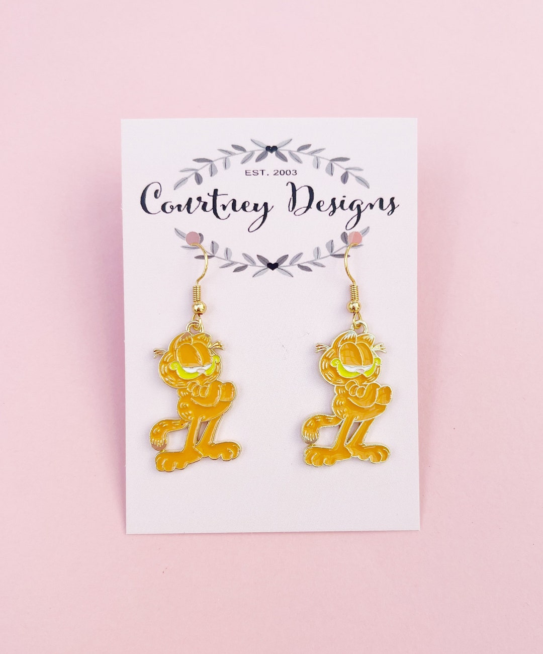 Sassy Garfield the Cat Earrings Garfield Inspired - Etsy