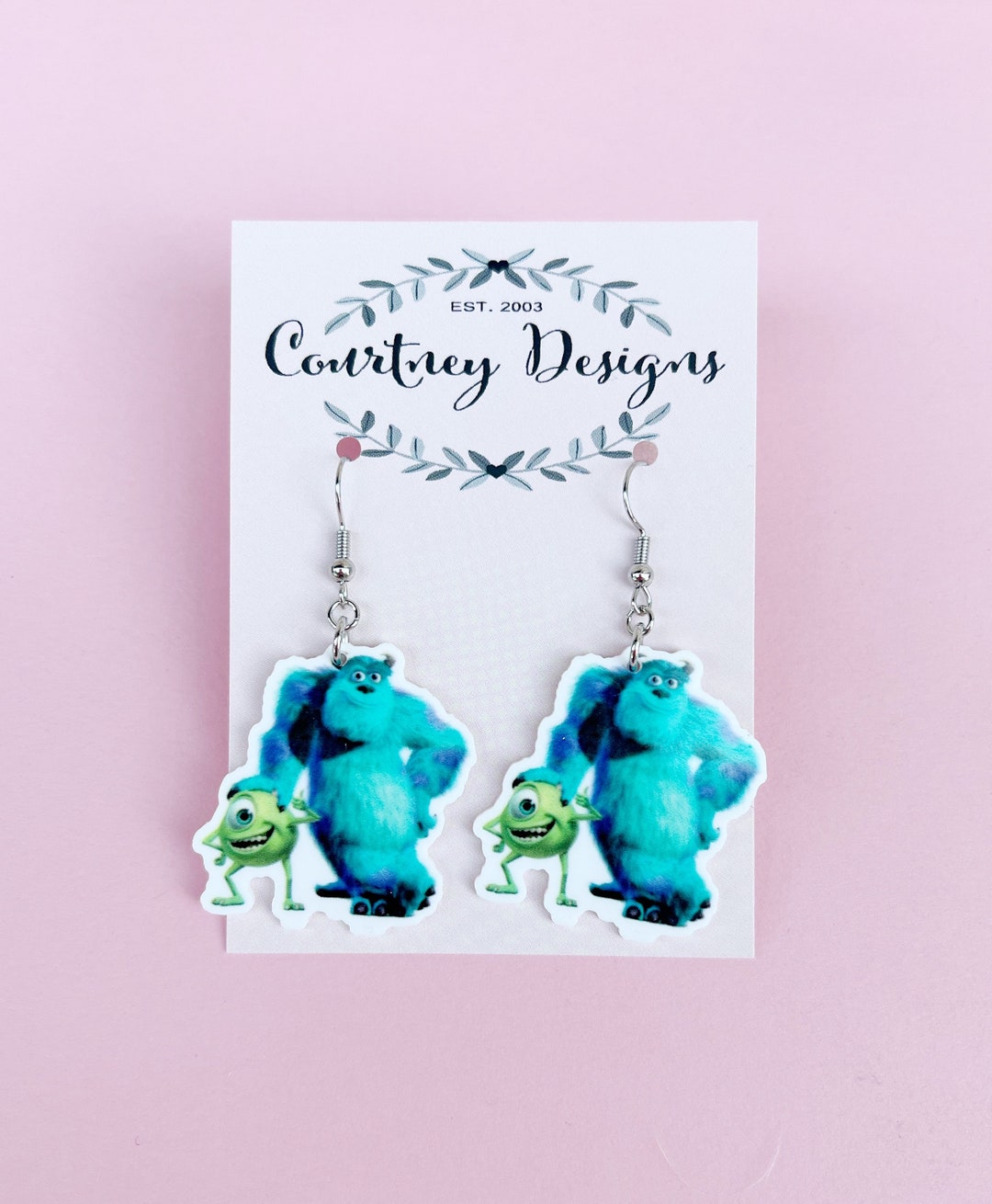 Disney Inspired Monsters Inc. Earrings Sulley Earrings Mike Wazowski ...