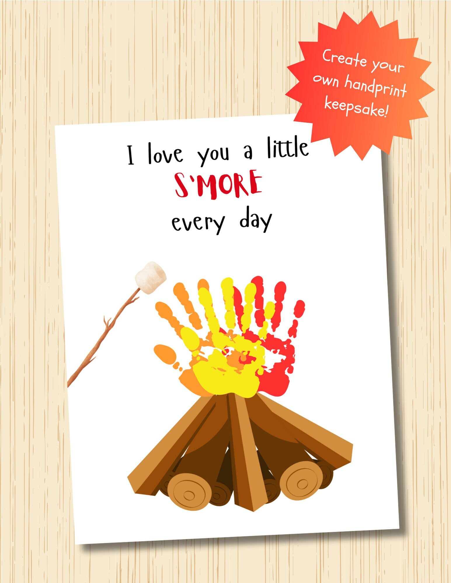 Summer Craft up North Handprint Craft Smores Craft up North Cabin 8 ...