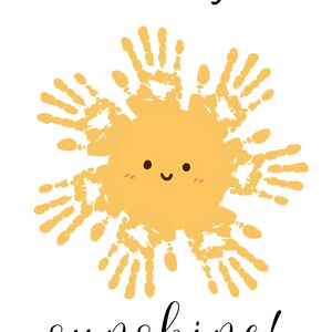 Summer Craft Sunshine Handprint Craft Sunshine Craft Summertime 8.5x11 ...