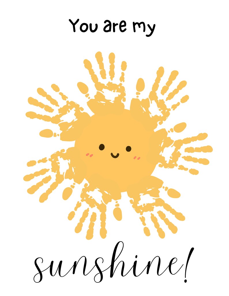 Summer Craft Sunshine Handprint Craft Sunshine Craft Summertime 8.5x11 ...