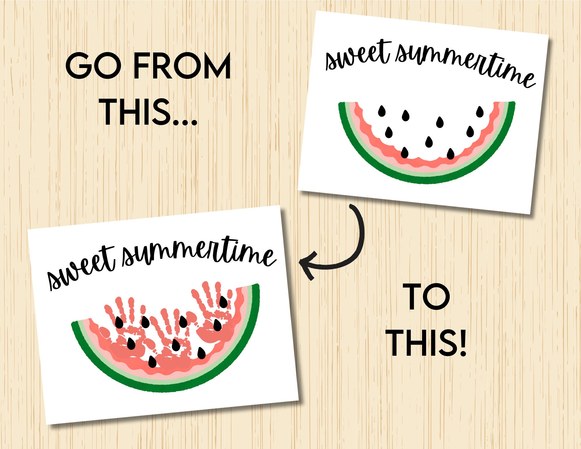 Summer Craft Watermelon Handprint Craft Summertime Craft Watermelon ...