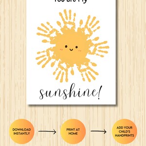 Summer Craft Sunshine Handprint Craft Sunshine Craft Summertime 8.5x11 ...