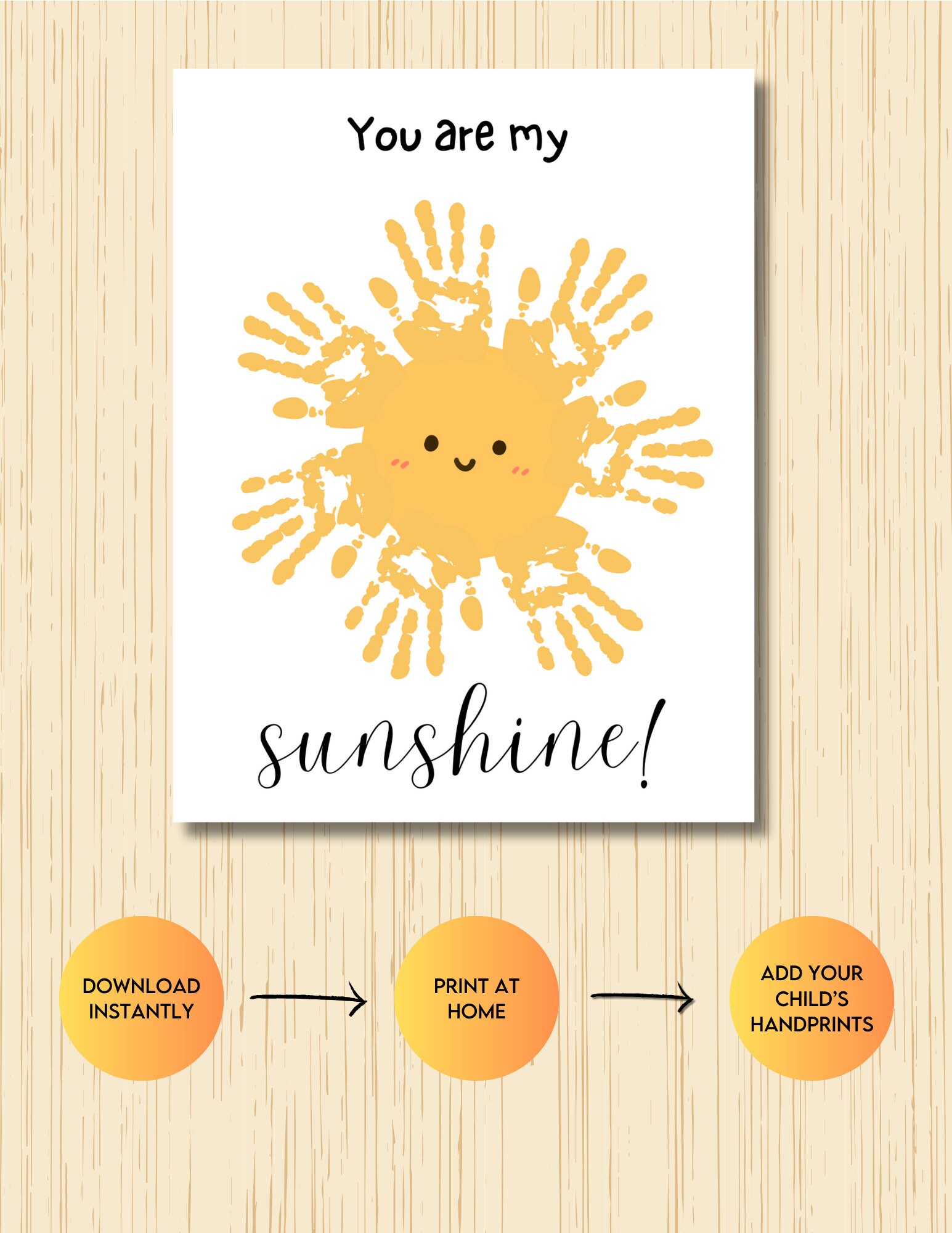 Summer Craft Sunshine Handprint Craft Sunshine Craft Summertime 8.5x11 ...