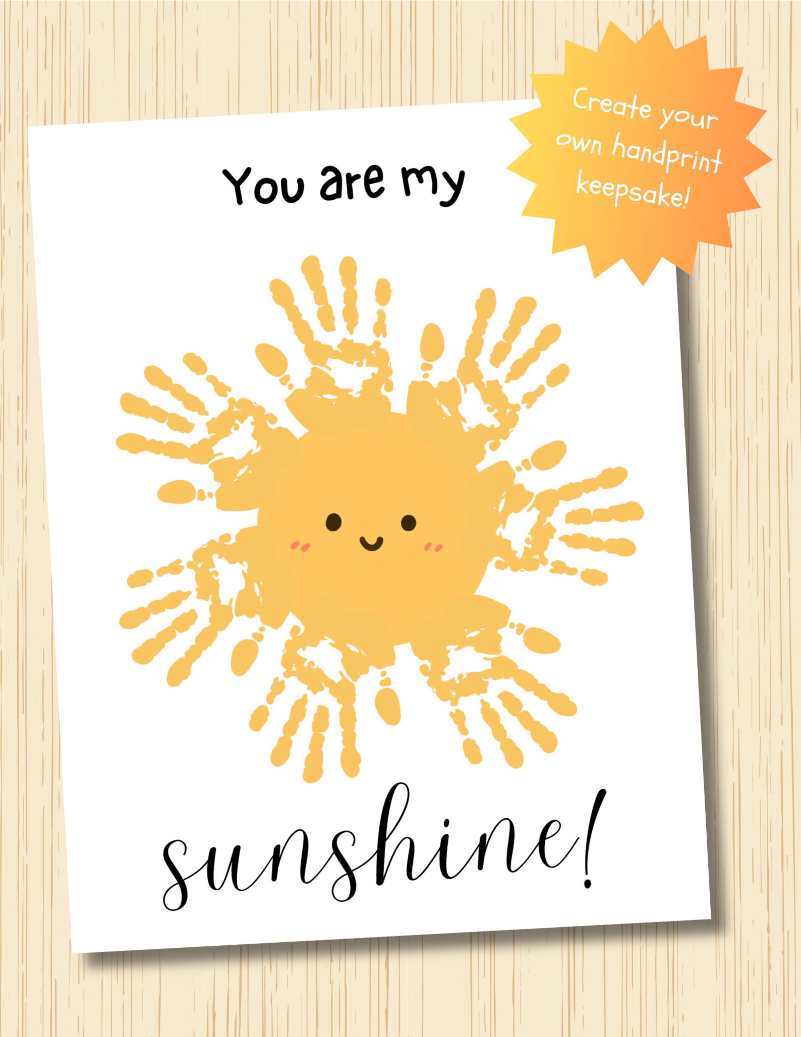 Summer Craft Sunshine Handprint Craft Sunshine Craft Summertime 8.5x11 ...