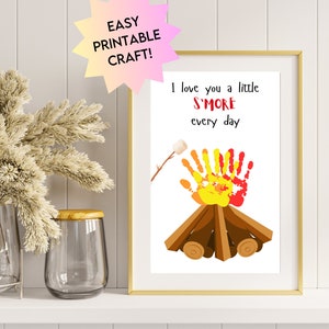 Summer Craft up North Handprint Craft Smores Craft up North Cabin 8 ...