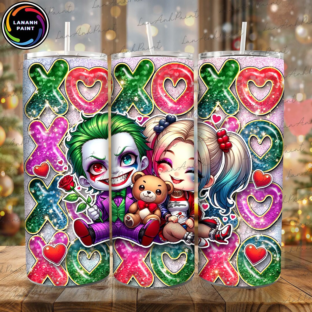 Chicano Horror Valentine Tumbler Wrap, Glitter Love XOXO 20oz Straight ...