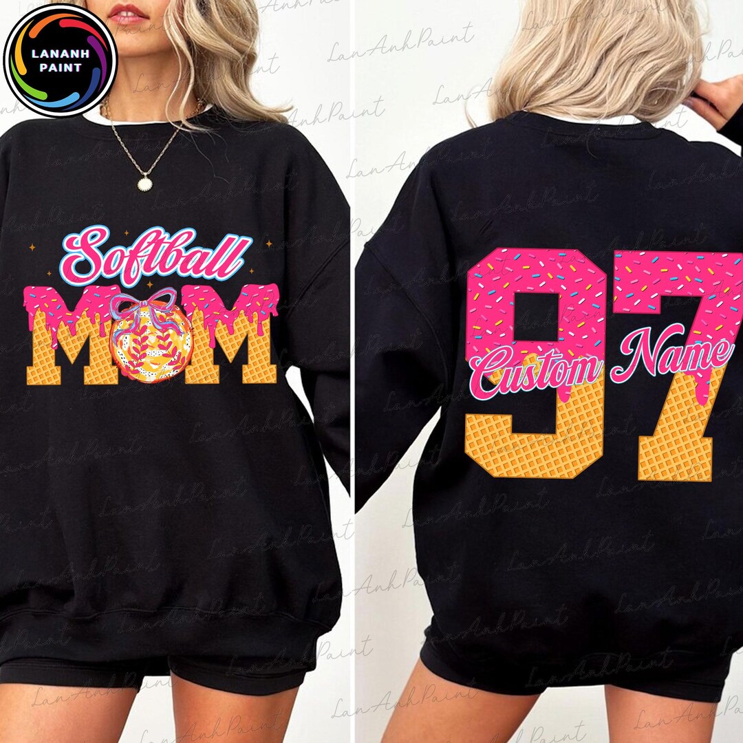 Custom Softball Mama Drip Png, Softball Mom Dripping Png, Softball Ice ...