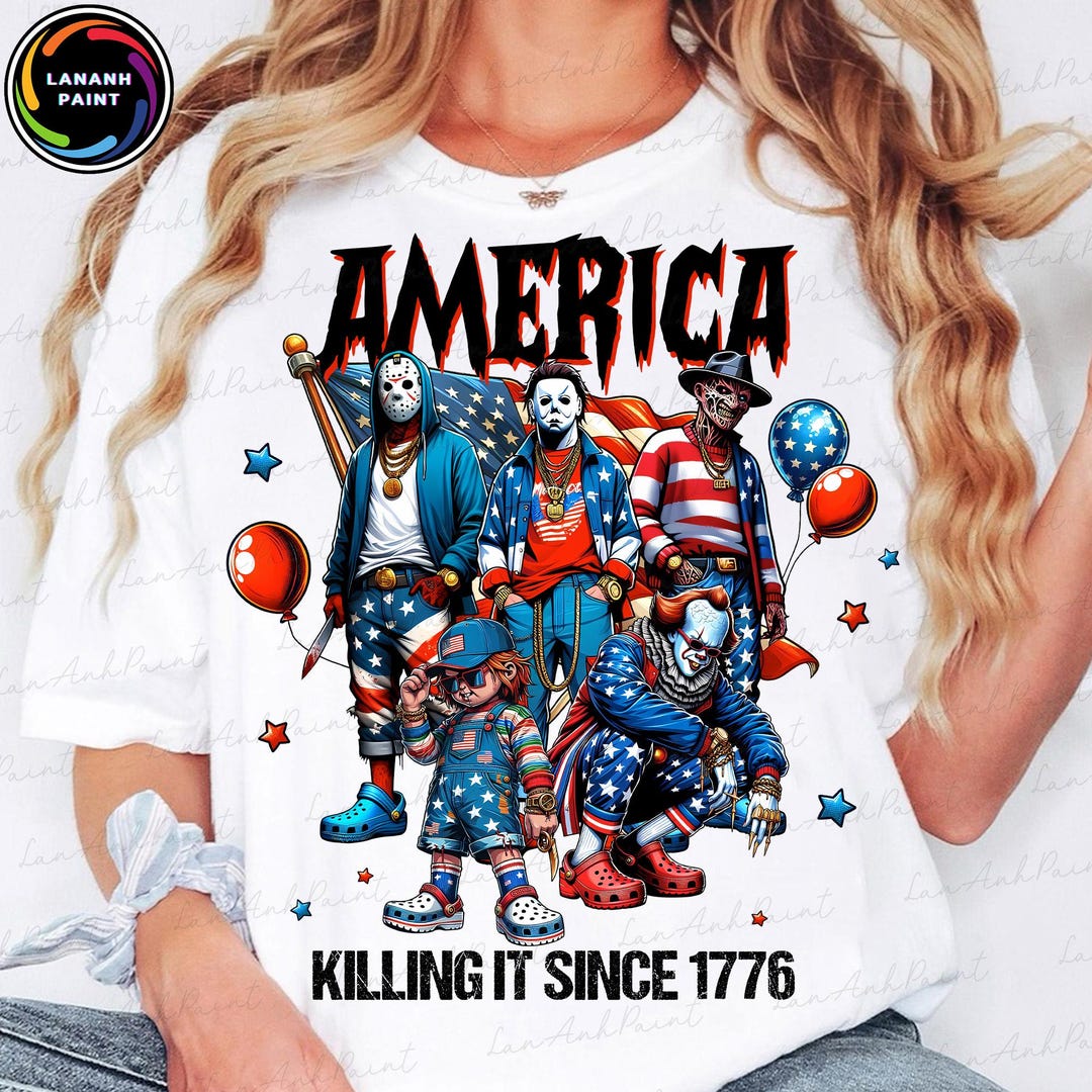 America Killing It Since 1776 Png, Horror Movie Fourth of July Png ...