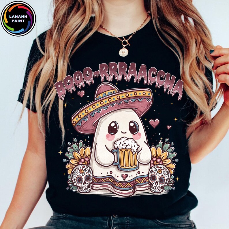 Funny Boo Rracha Halloween Ghost Png, Espooky Vibes PNG, Mexican Pan ...