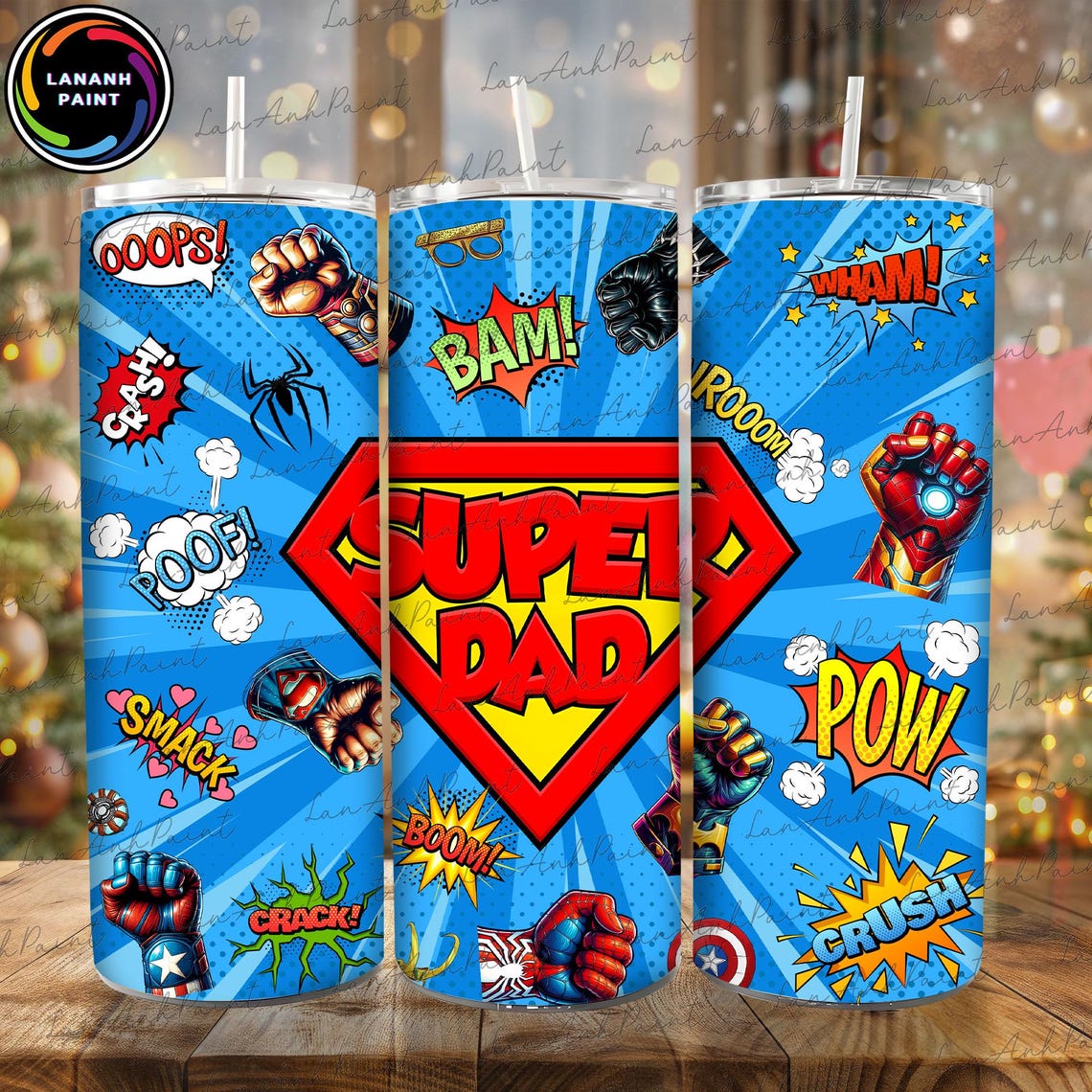 Superhero Fist Bump Tumbler Wrap Png, Super Dad 20OZ Tumbler Designs ...