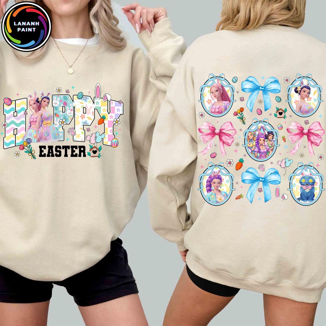 Two Sides Easter Kpop PNG, Kpop Girl Group Easter Squad Design, Music ...
