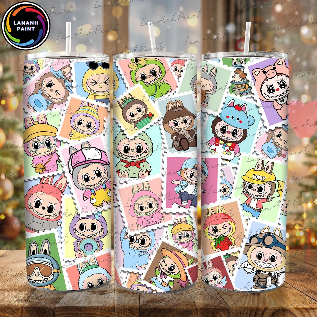 Funny Cartoon Character Wrap Design Png, Doll Cartoon Character 20oz ...