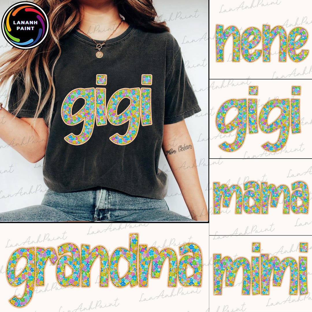 Floral Mama Png Bundle, Preppy Mama Gigi Nana Png, Floral Glitter Mama ...
