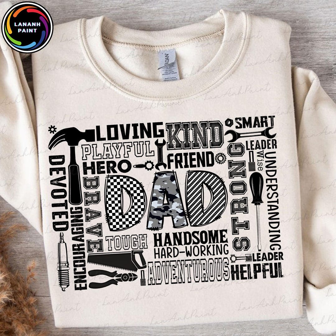 Fix It Dad Png, Dad Word Collage Png, Handy Dad Sublimation Design ...