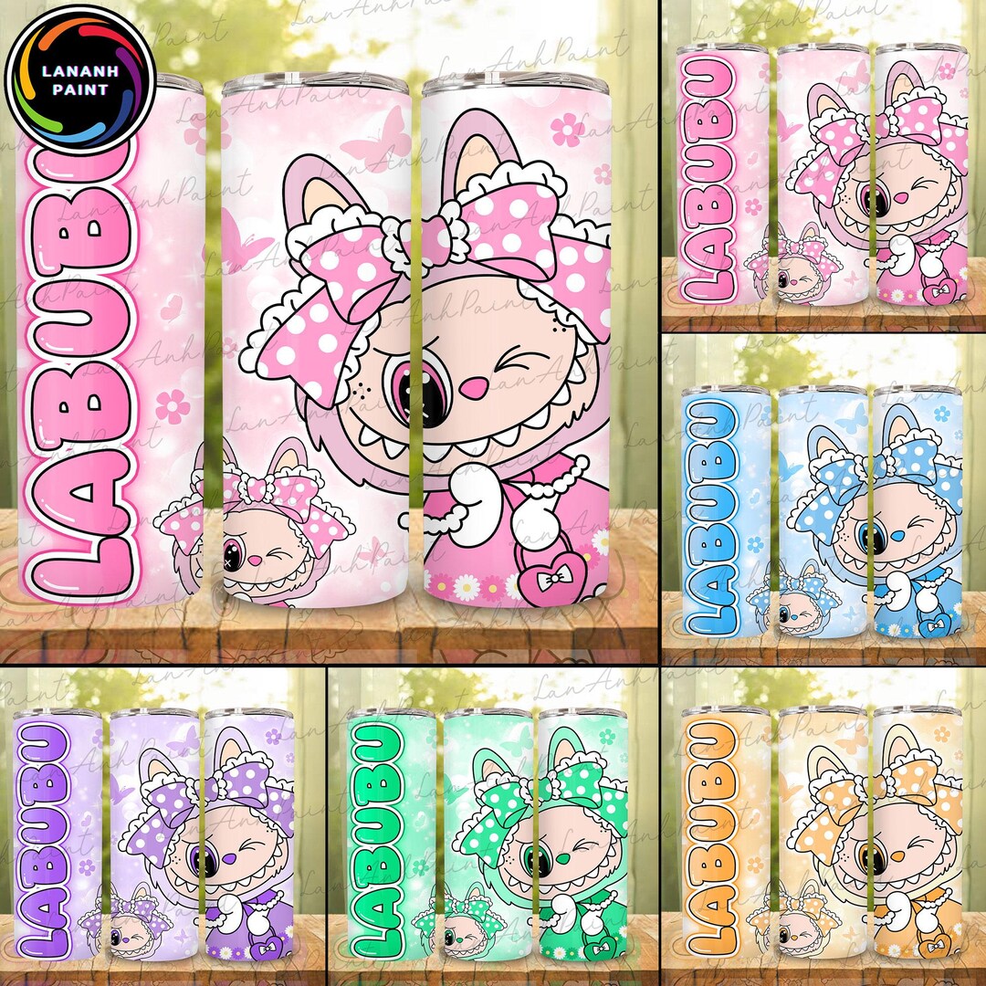 Bundle Funny Cartoon Character Wrap Design, Trending Pink Cartoon ...