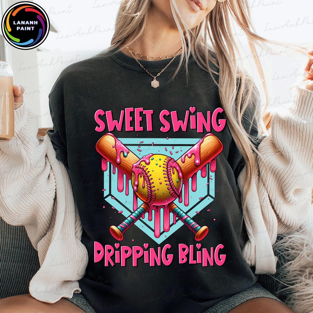 Respect the Drip Softball PNG, Game Day Png, Retro Softball Png ...