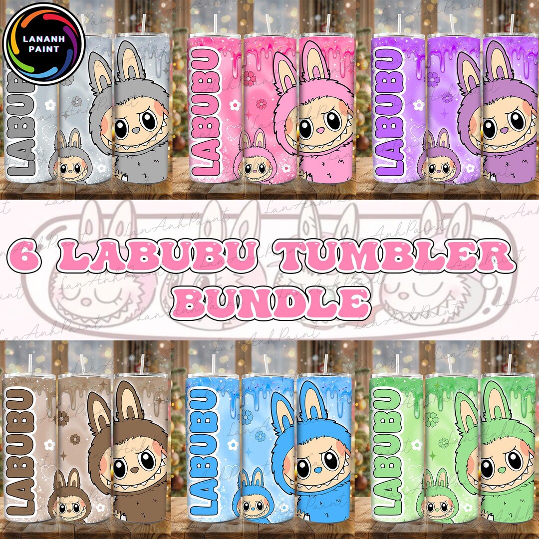 Funny Cartoon Character Wrap Design Bundle Png, Trending Pink Cartoon ...