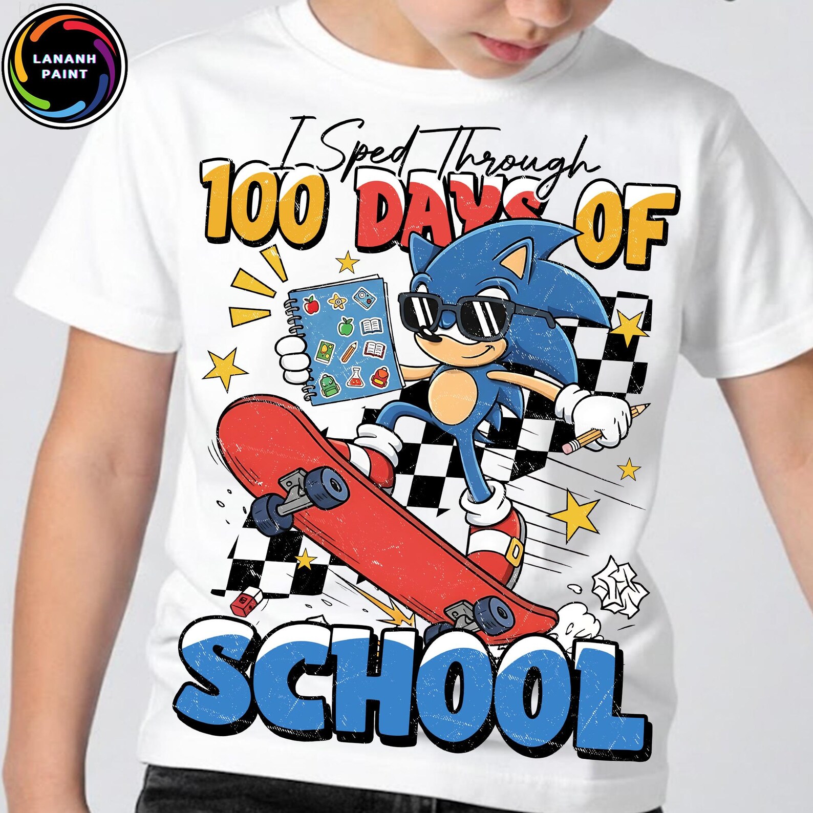 Speeding Into 100 Days of School PNG, Toddler 100 Days Boy Cartoon ...