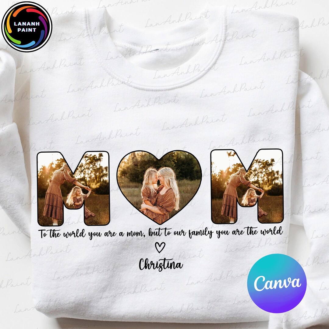 Customized Kids Name With Photo, Custom Mother’s Day Canva Template ...