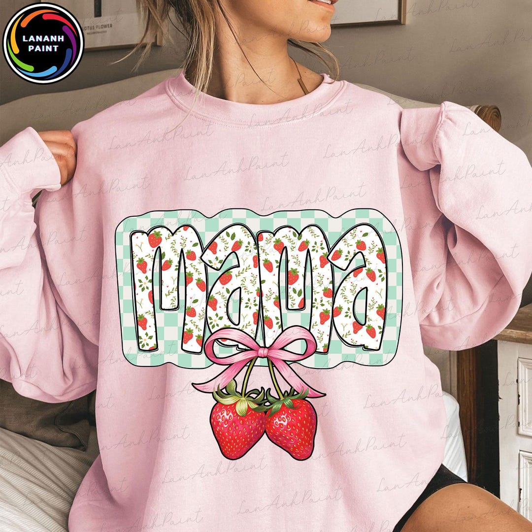 Strawberry Mama Bow Png, Feeling Berry Good Png, Mama Life Png, Best ...