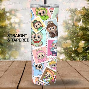 Funny Cartoon Character Wrap Design Png, Doll Cartoon Character 20oz ...