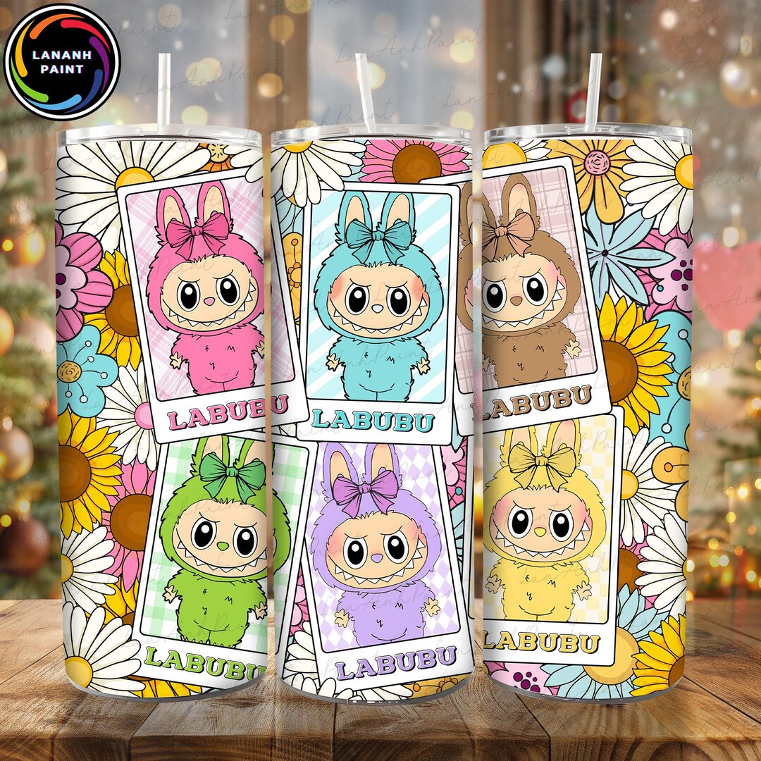 Cartoon Card 20oz Tumbler Wrap Png, Doll Cartoon 20oz Skinny Tumbler ...