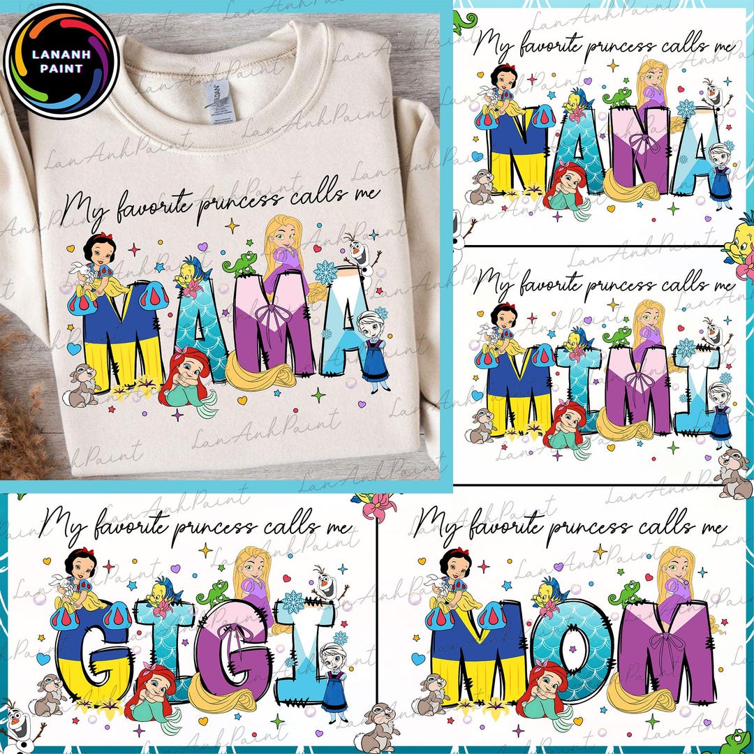 My Favorite Princess Calls Me Mama Png, Cartoon Princess Mirror ...