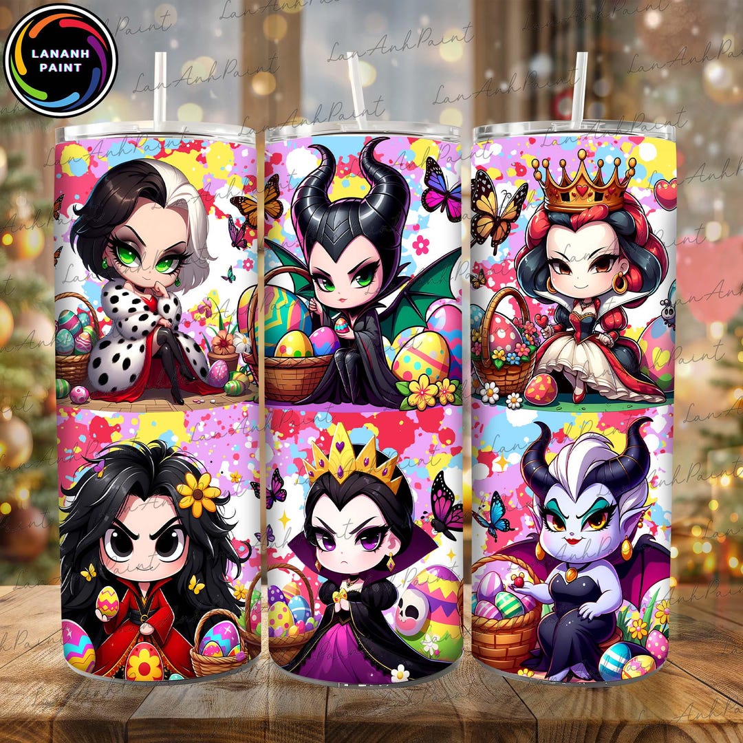 Villain Cartoon Happy Easter Day 20oz Tumbler Design Png, Happy Easter ...