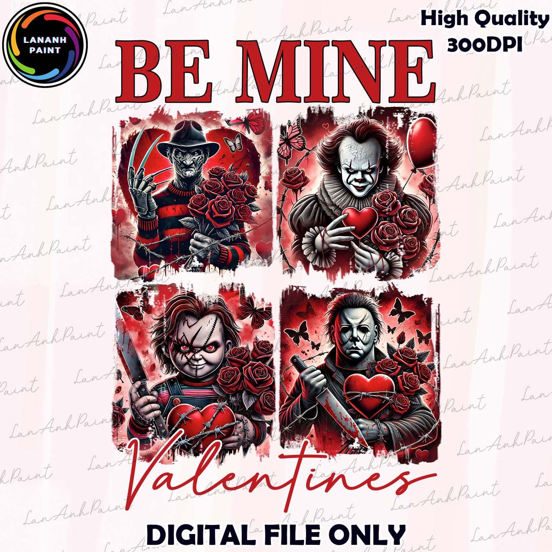 Valentine Killer Love Png, Pink Heart Valentine Horror Png, Valentine ...