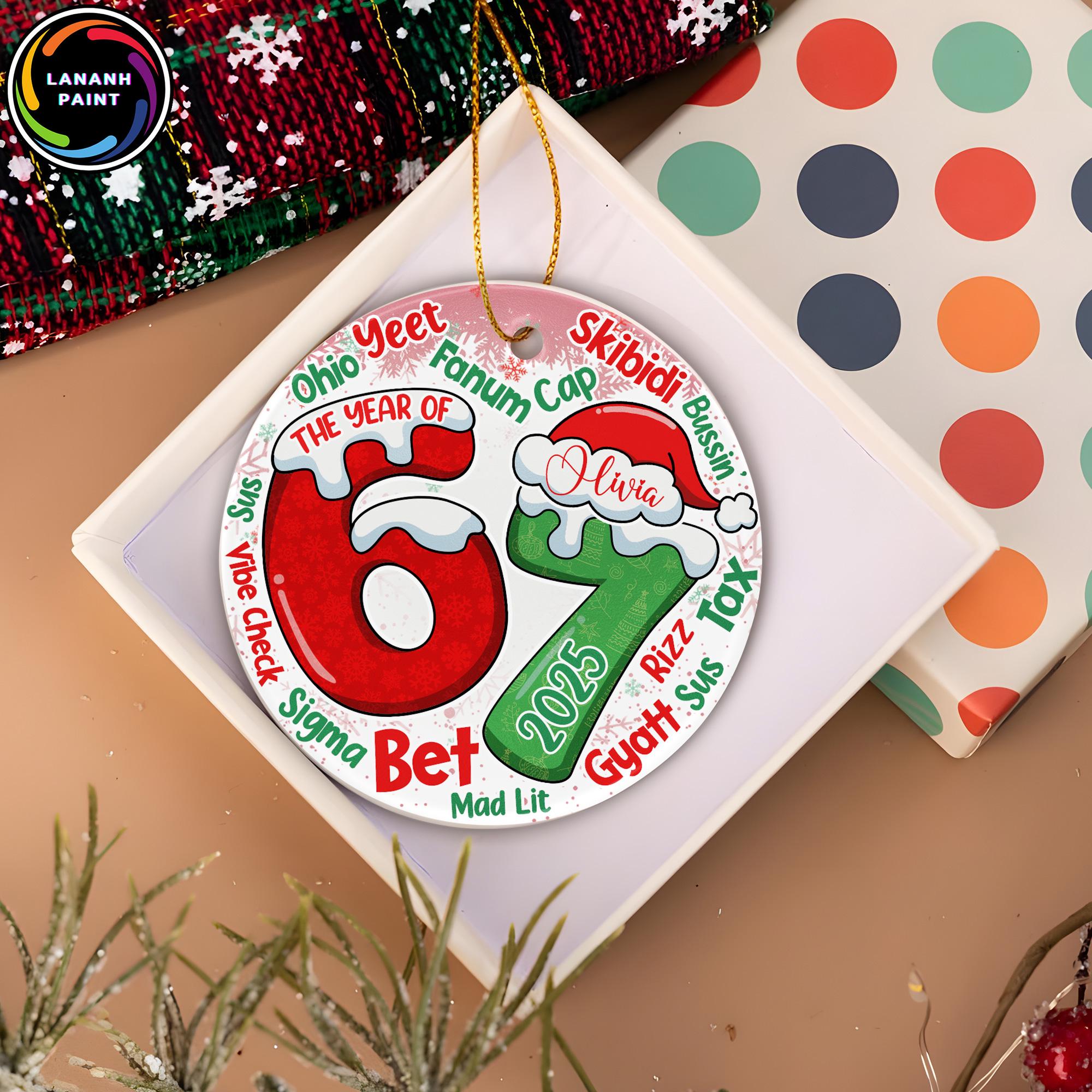 Funny Teenager Meme Ornament PNG, Custom Six Seven Ornament PNG, 67 Six ...