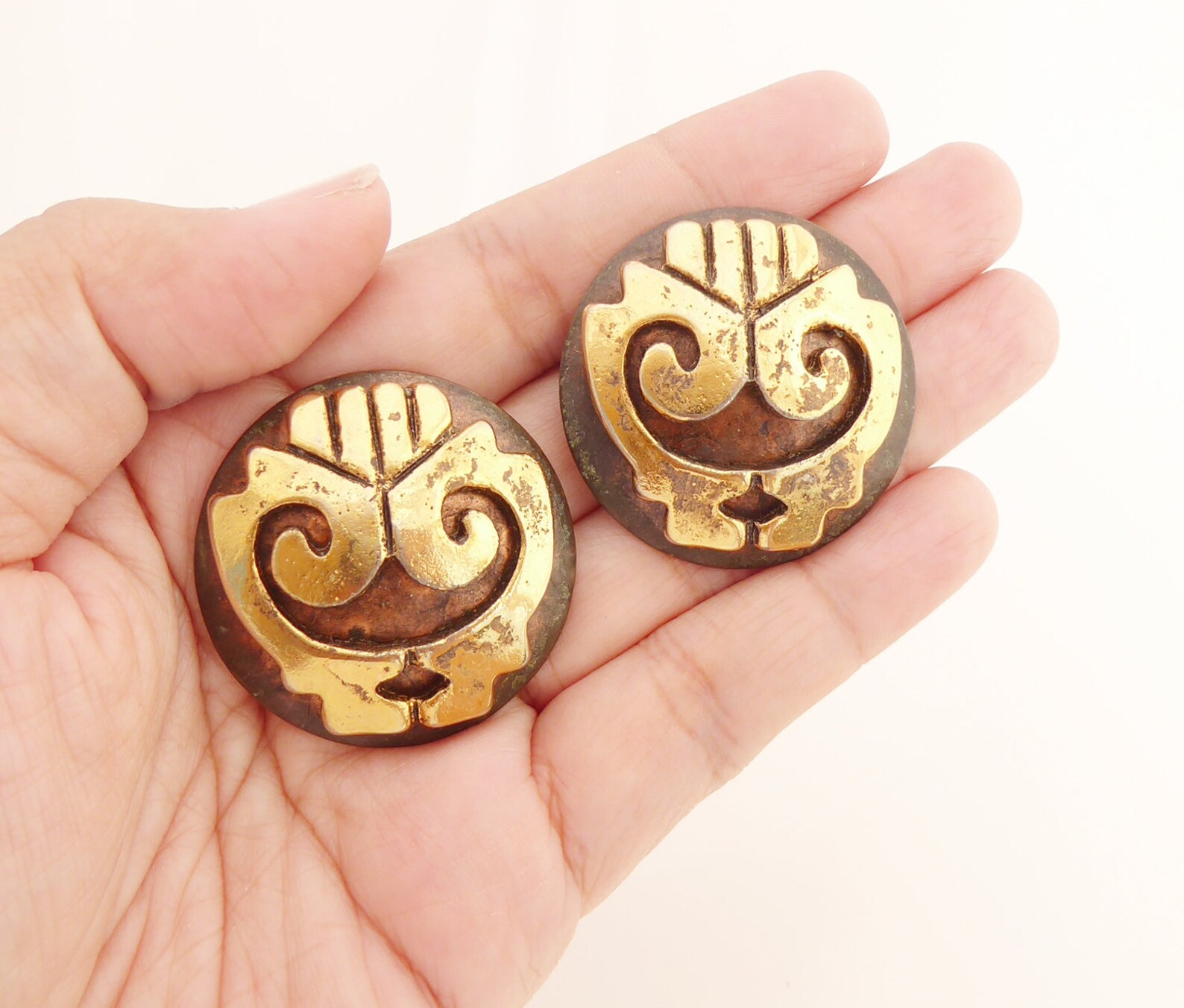 1980s Bronze and Gold Ancient Historical Symbol Islander - Etsy
