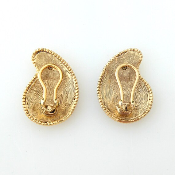 1990s Vintage antique gold paisley shape apostrophe b… - Gem