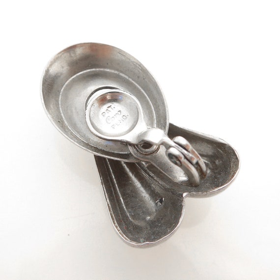 1940s Vintage Coro silver modernist puffy sculptural … - Gem