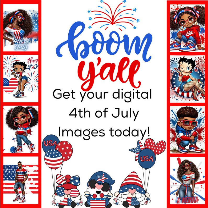 4th of July Editable Digital Images - Etsy
