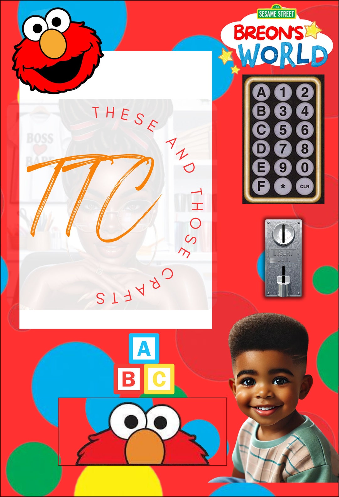 Editable Elmo Vending Machine Template - Etsy