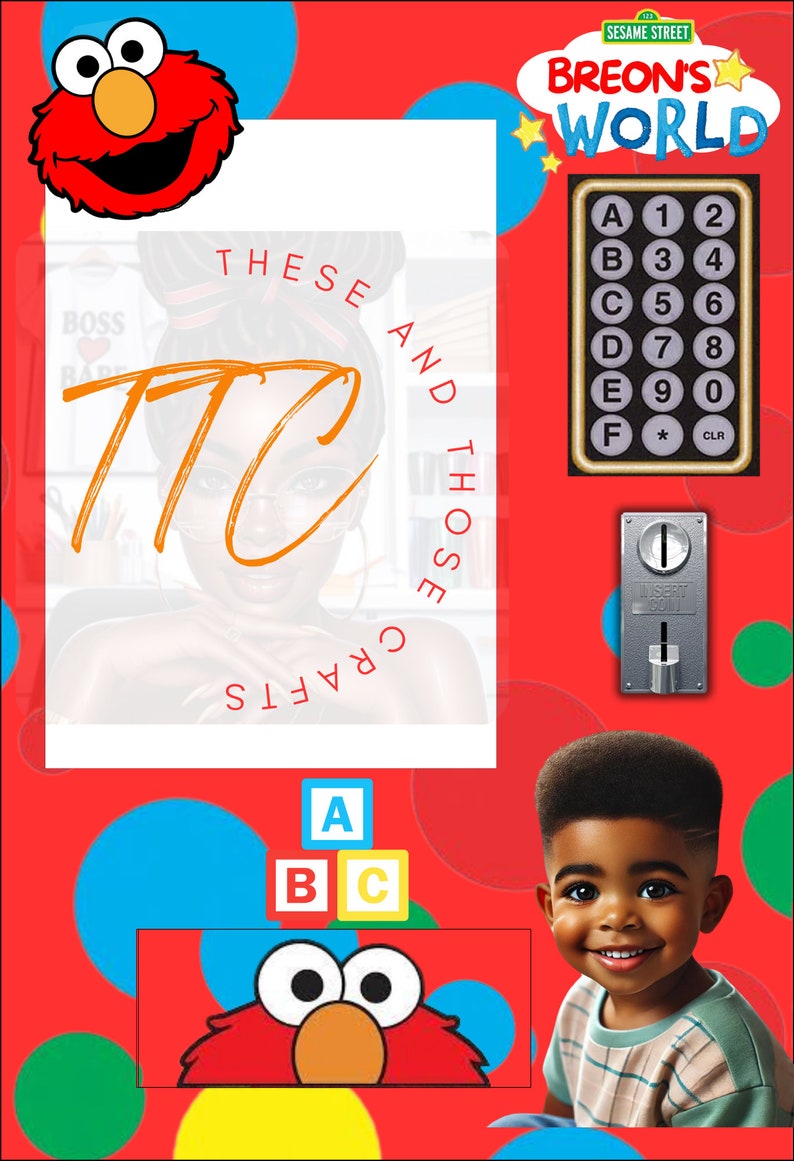 Editable Elmo Vending Machine Template - Etsy