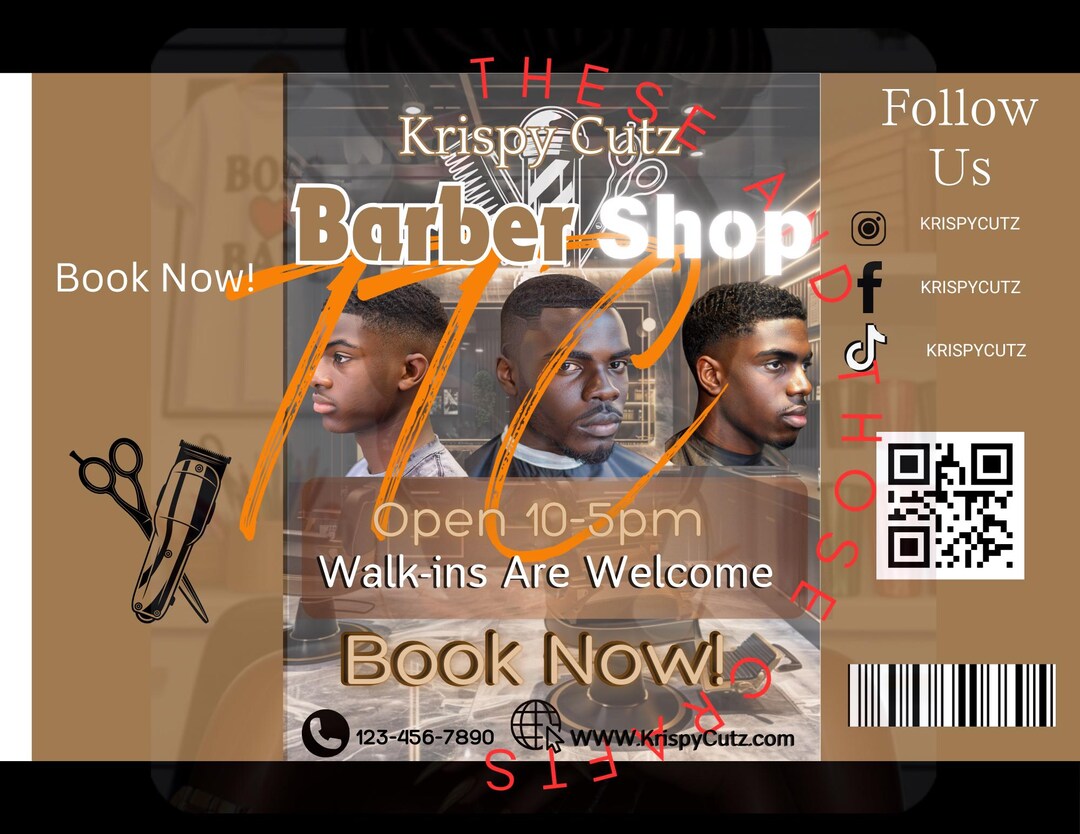 Barber Shop Party Favor Kit Template - Etsy