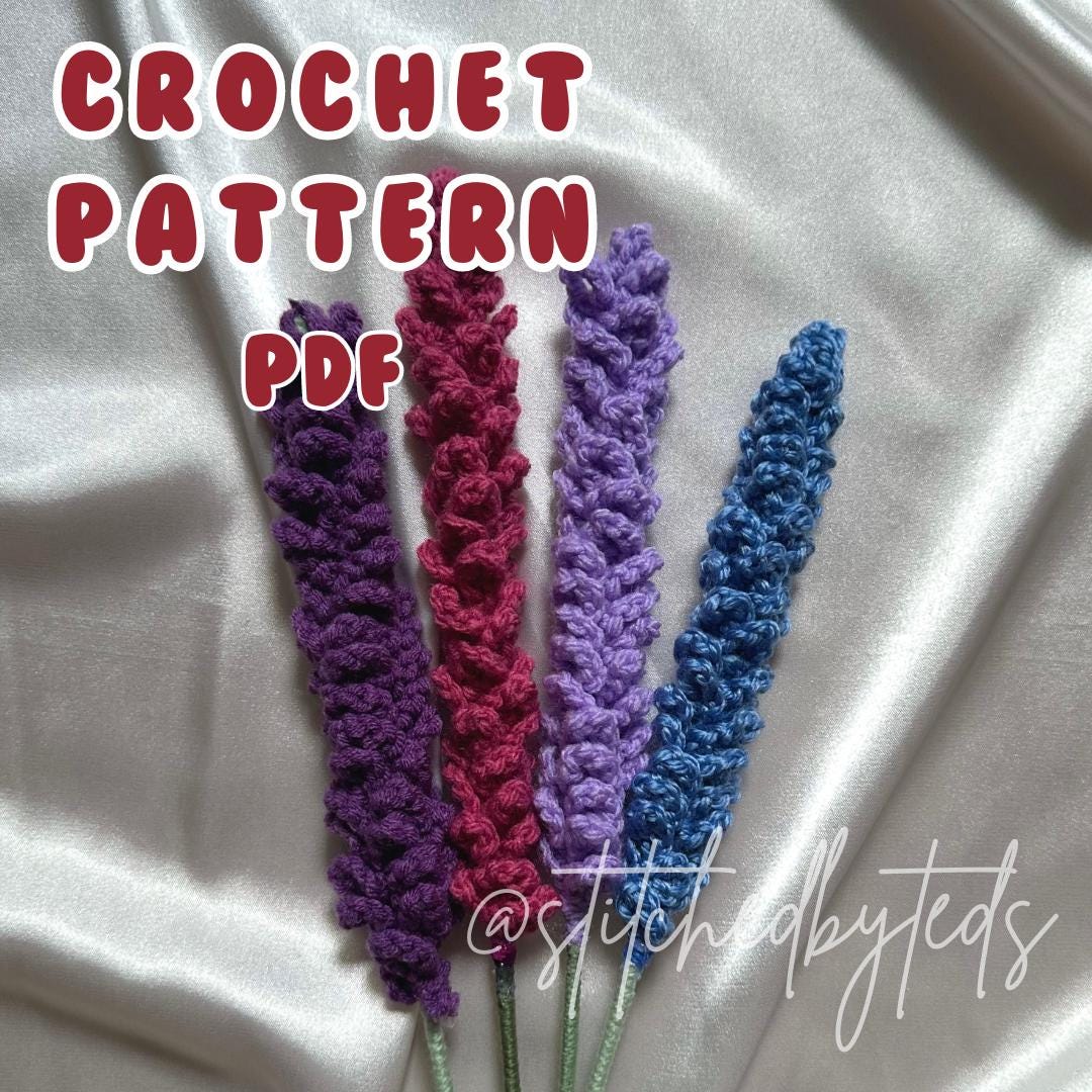 Crochet Lavender Flower Pattern PDF Crochet Pattern PDF Pattern ...