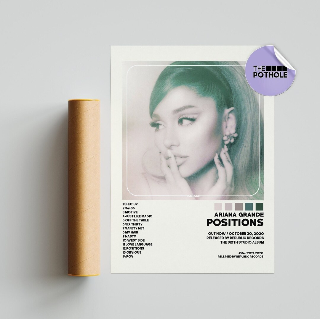 Ariana Grande Positions Album Cover Poster, Ariana Grande Poster ...
