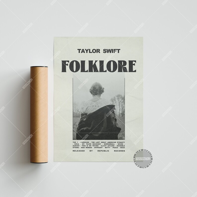 Taylor Swift Posters / Folklore Poster, Album Cover Poster, Poster ...