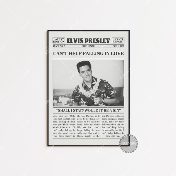 Elvis Presley Poster - Etsy